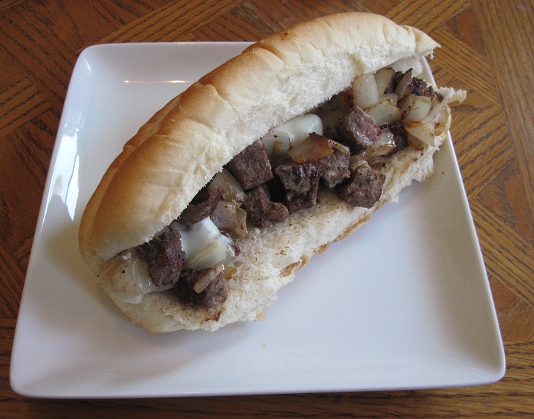 Cooking Stuff: Less Greasy Steak and Cheese Sub