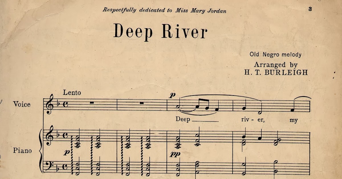 Lalus fecit - partituras coro y letras: Deep River