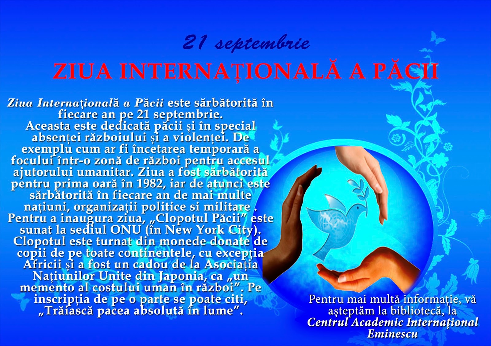 ORA POVEŞTILOR: PACE!