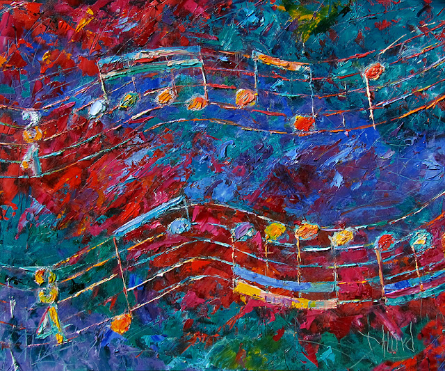 Debra Hurd Original Paintings AND Jazz Art: Bach Invention Art Painting ...