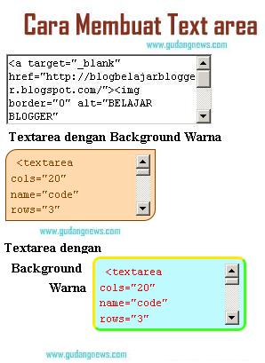 Cara Membuat Textarea - BELAJAR BLOGGER