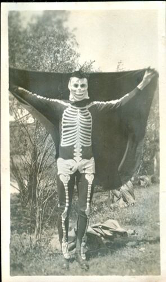 23 Haunting Vintage Snapshots of Skeleton Halloween Costumes That Give ...