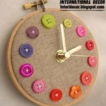 Unusual wall clocks with your hands, Diy wall clock ideas 2014