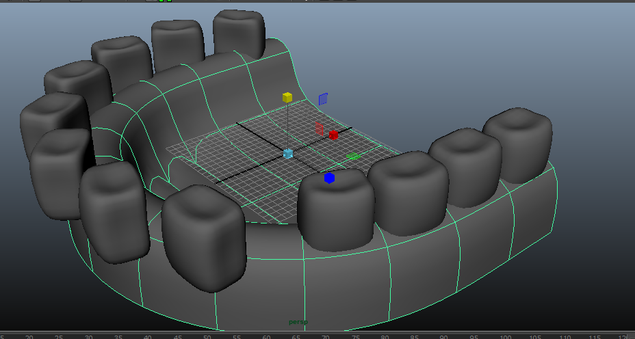 MAYA建構3D牙齒模型_牙齦(Gums)及牙齒(Teeth)