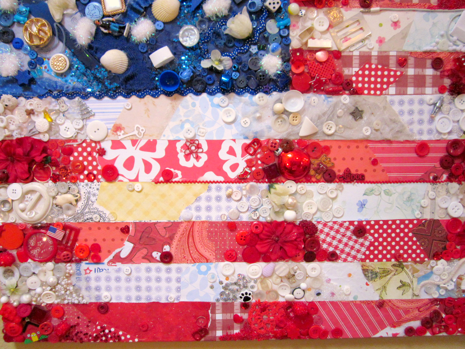 We Grow By Our Dreams: American Flag Collage