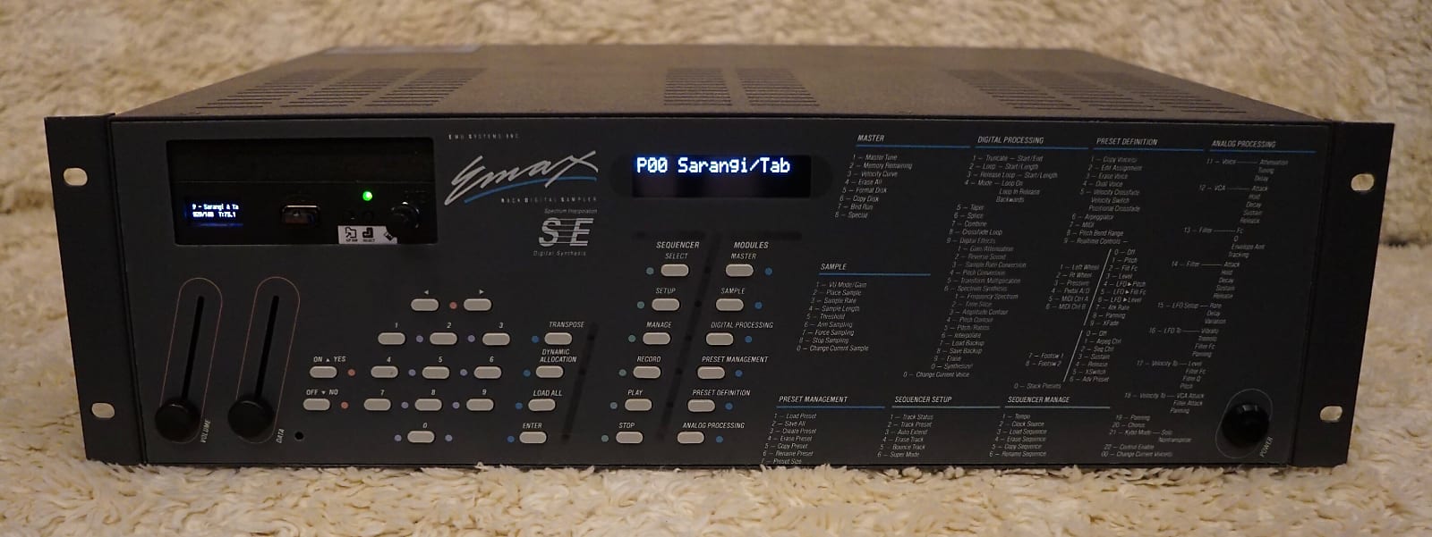 MATRIXSYNTH: E-MU EMAX SE RACK 12-bit SAMPLER with new OLED Display ...