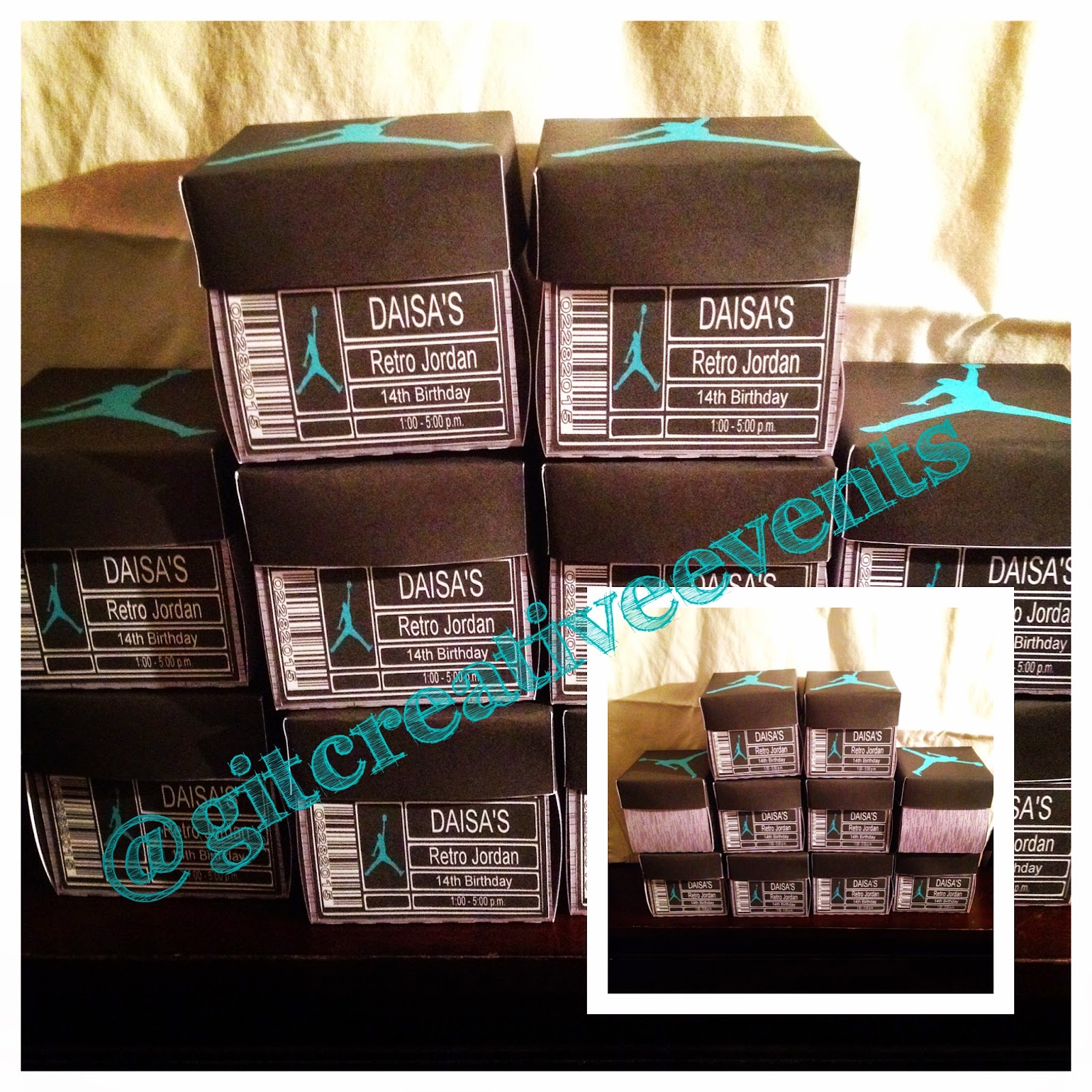 G.I.T. Creative Event Planning, LLC: Retro Jordan Shoe Box Inspired ...