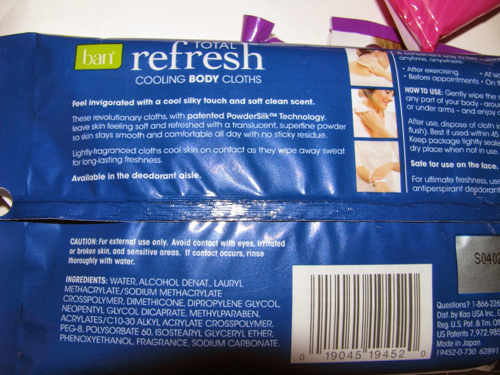 The Beauty Alchemist: Ban Total Refresh Cooling Body Cloths