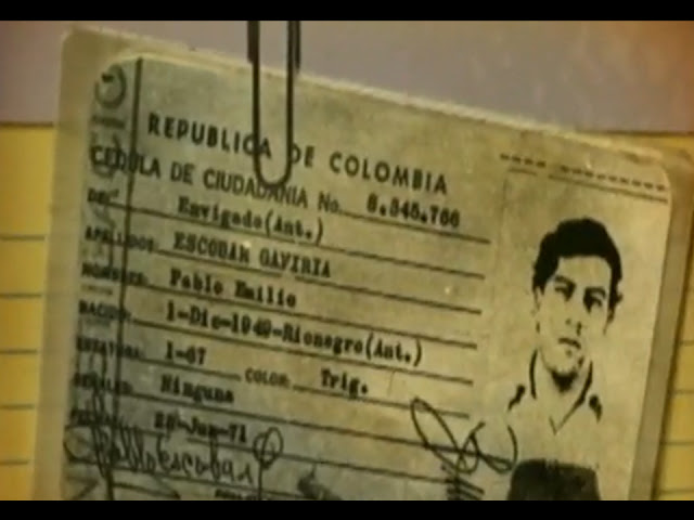 Proyecto Pablo Escobar: Cédula de Ciudadanía de Pablo Escobar. 1971