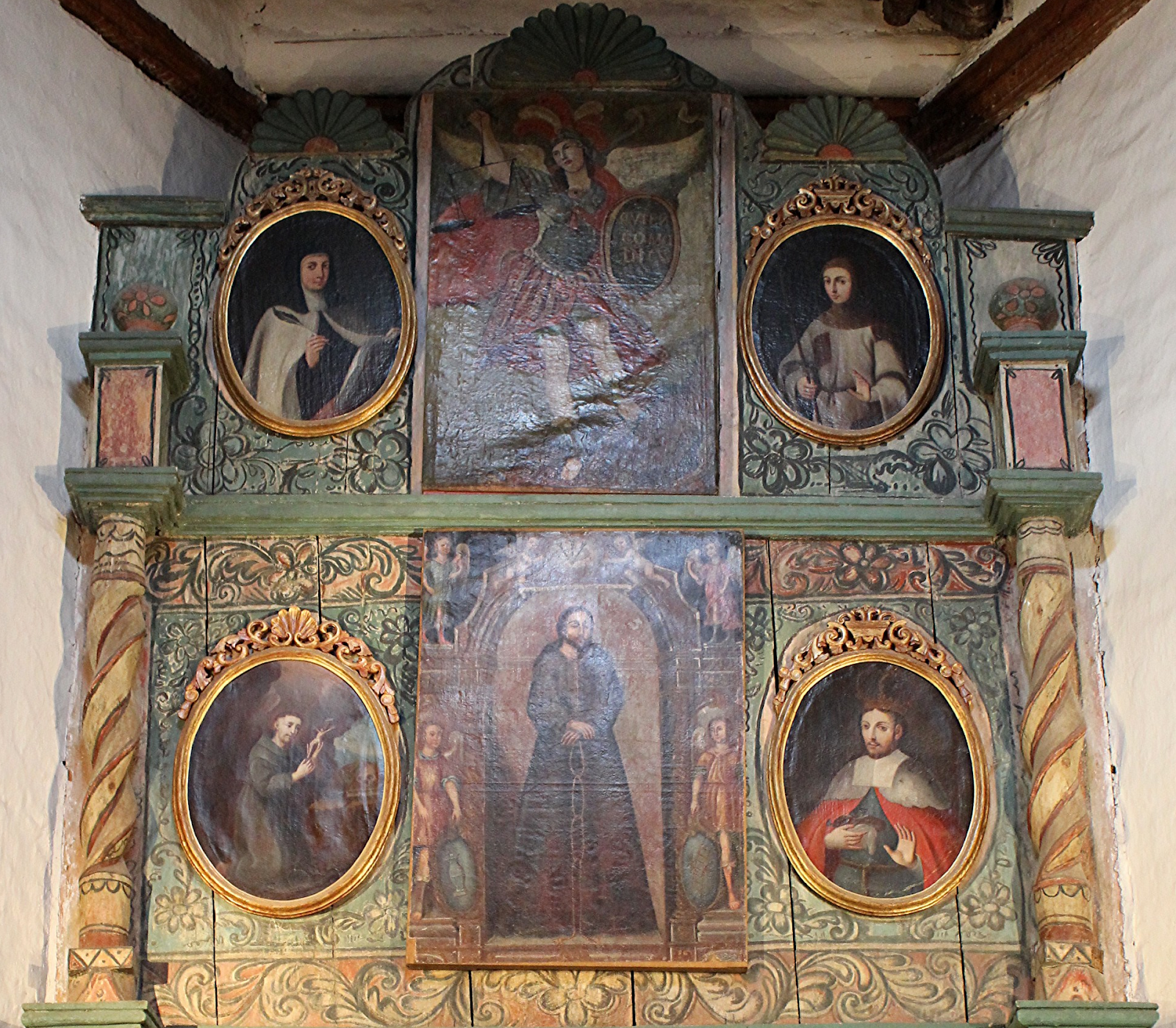 The Spanish Mission Reredos of San Miguel Chapel in Santa Fe, New ...