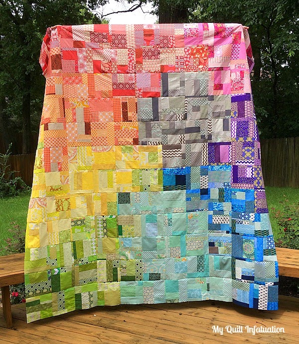 My Quilt Infatuation: Rainbow Scraps