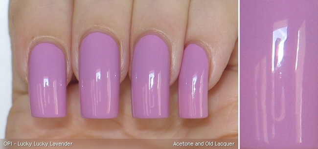 Acetone and Old Lacquer: OPI Lucky Lucky Lavender & animal nail art