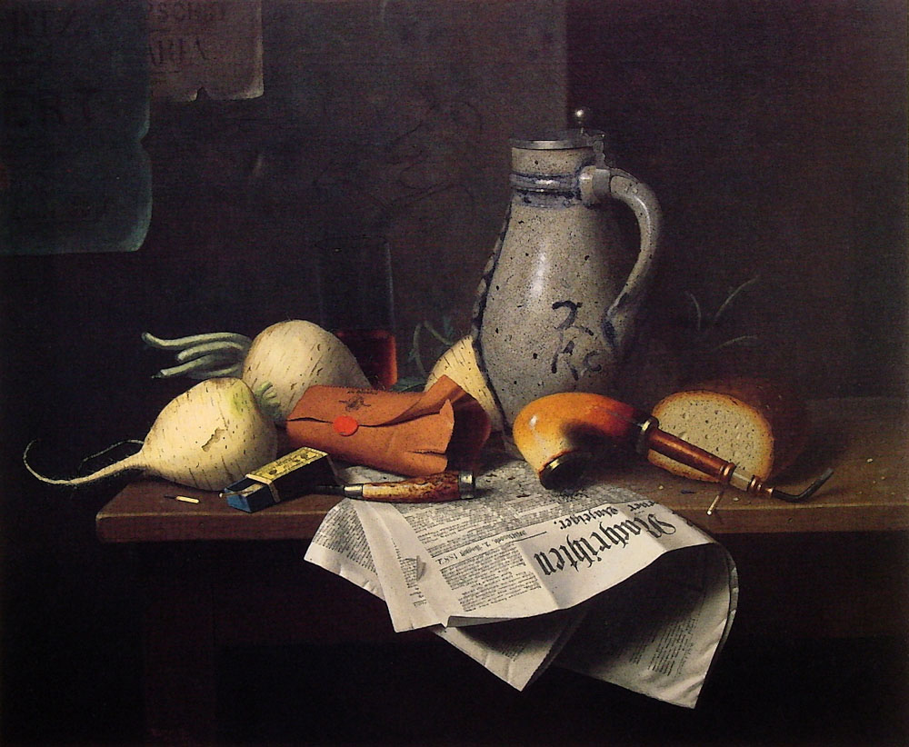 Munich Still Life 1882 By William M Harnett ~ oil-paintings