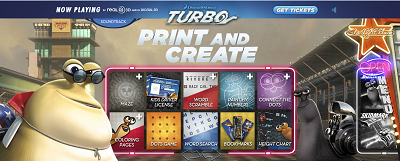Dreamworks Turbo - Free Printables for Kids