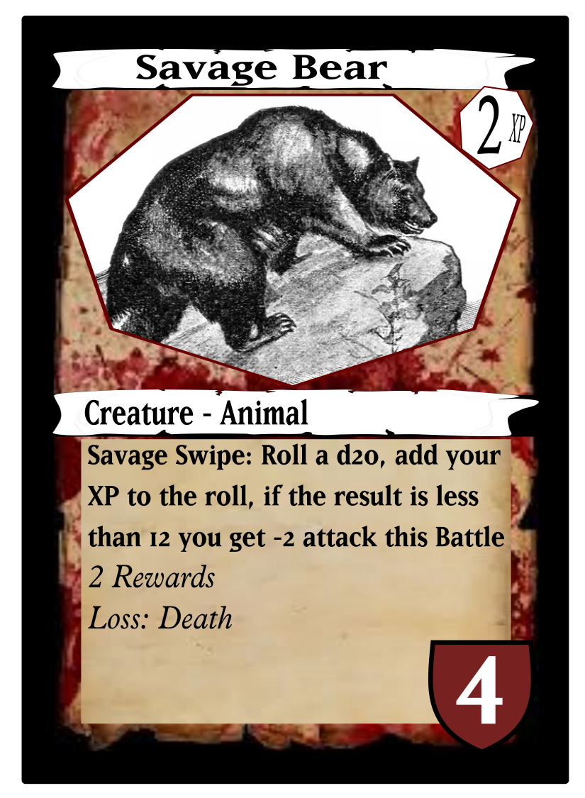 My Board Game Creation Blog: Creature Card design