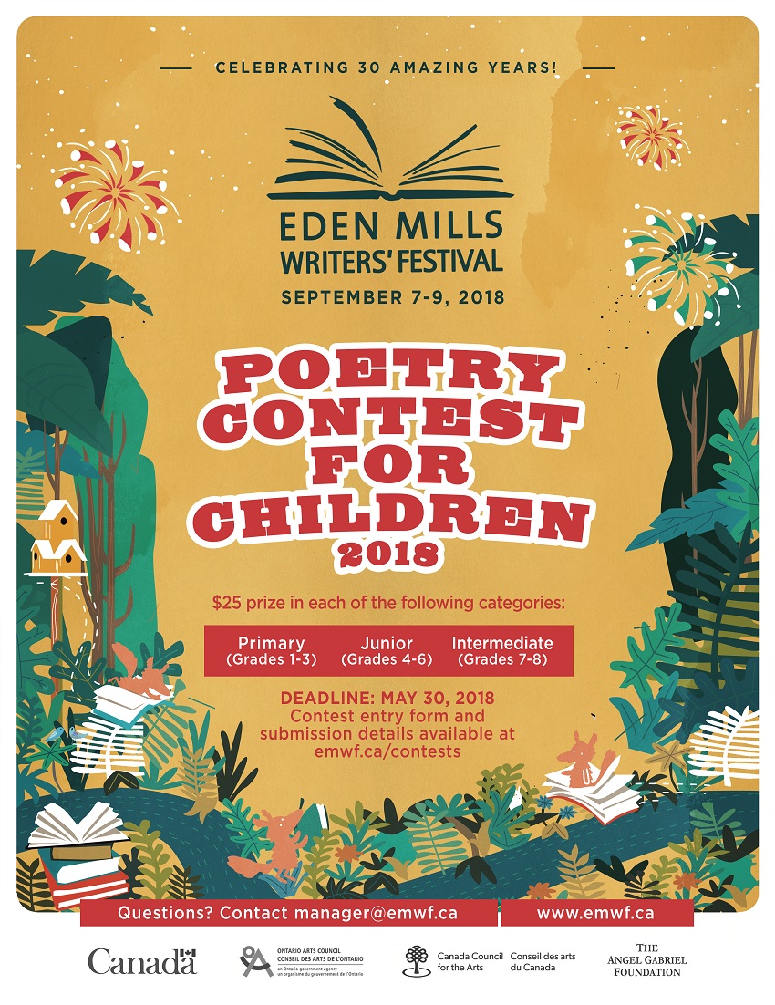 CanLit for LittleCanadians: Eden Mills Writers' Festival: 2018 Poetry ...