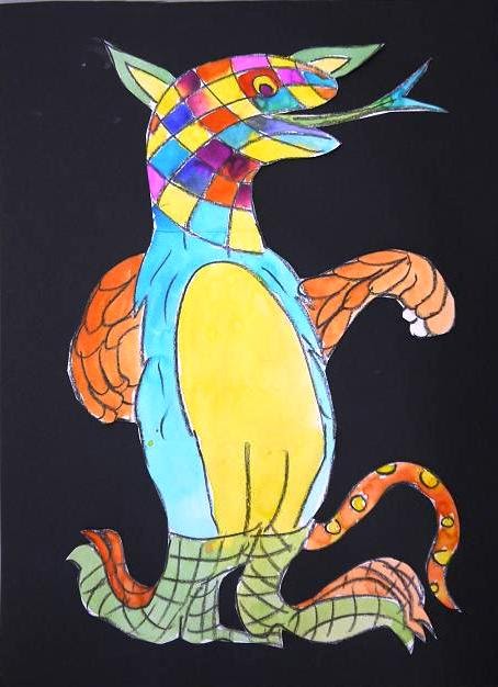 Library Arts: Collaborative Wild Thing Drawings