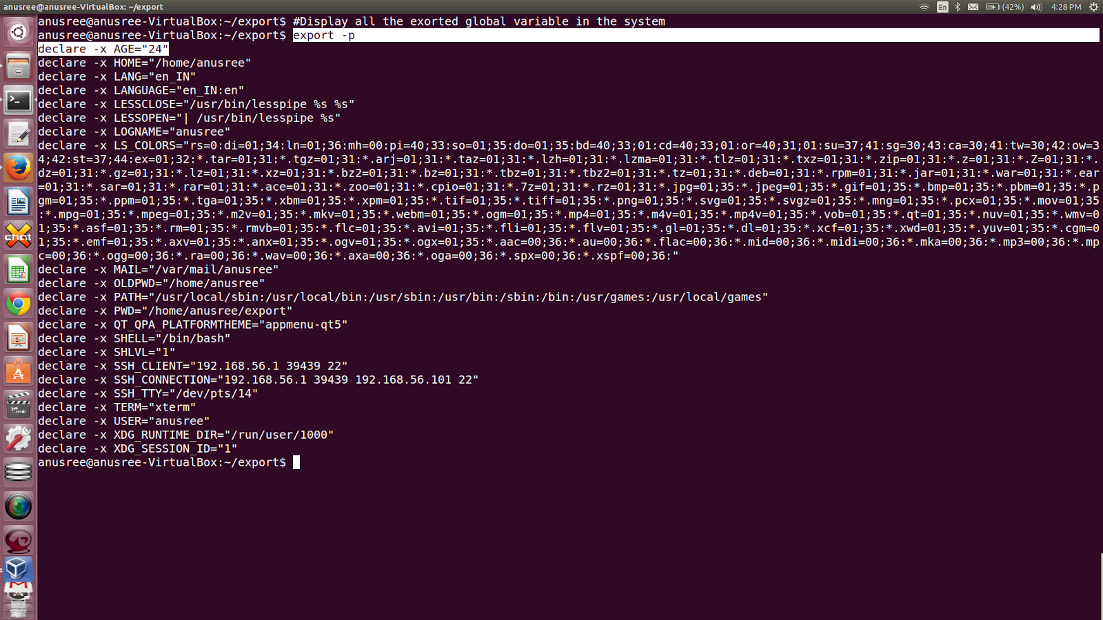 Anusree Linux Export Command Example Anusree Linux Export Command Example