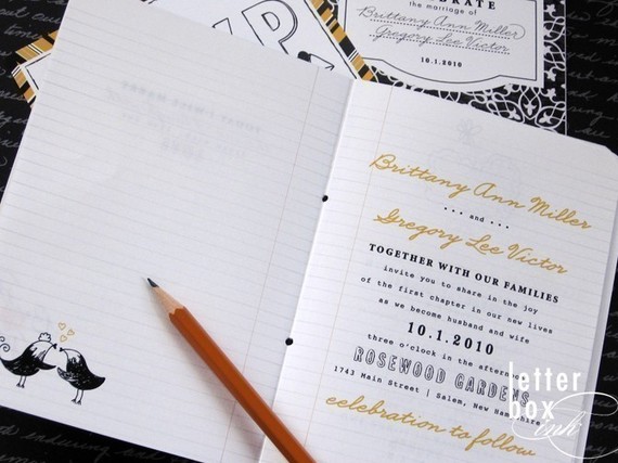 The Bridal Countdown: Bookworm Wedding 4: More Library Invitations!