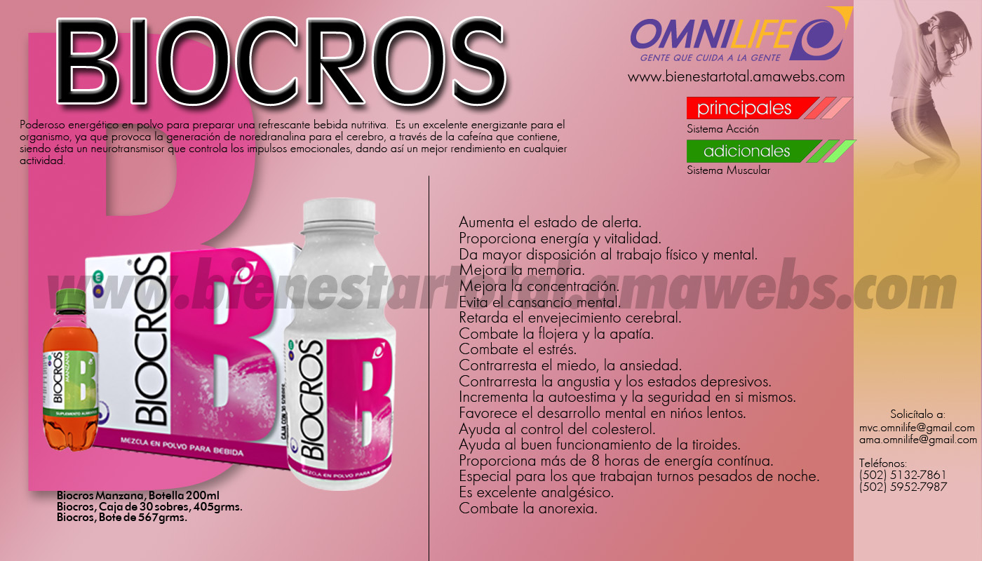 BIENESTAR TOTAL - OMNILIFE: Biocros
