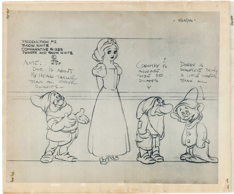 Filmic Light - Snow White Archive: Snow White Model Sheet Set