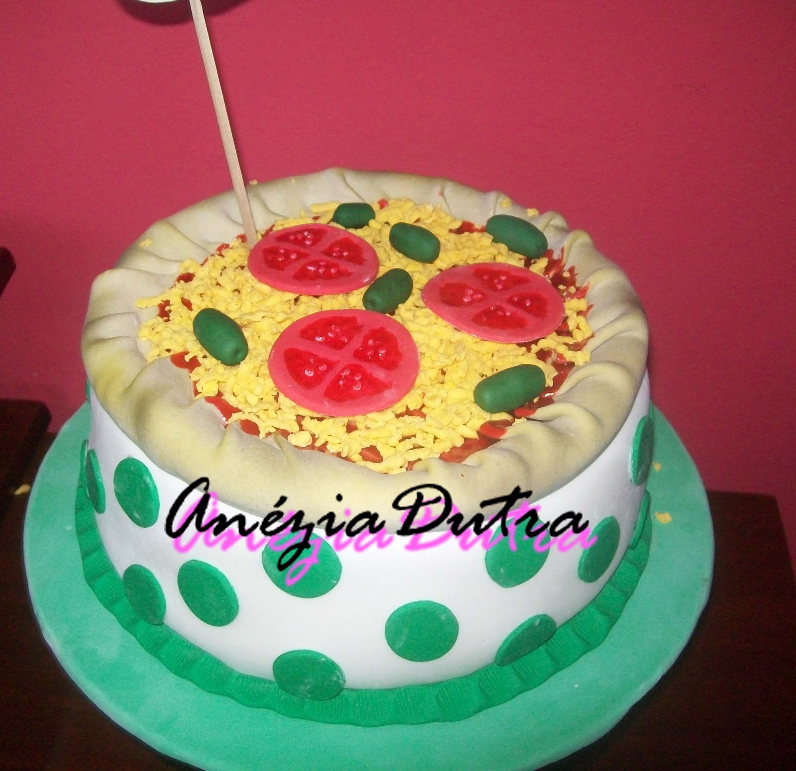Anézia Dutra Bolos Decorados: Bolo Tema Pizza