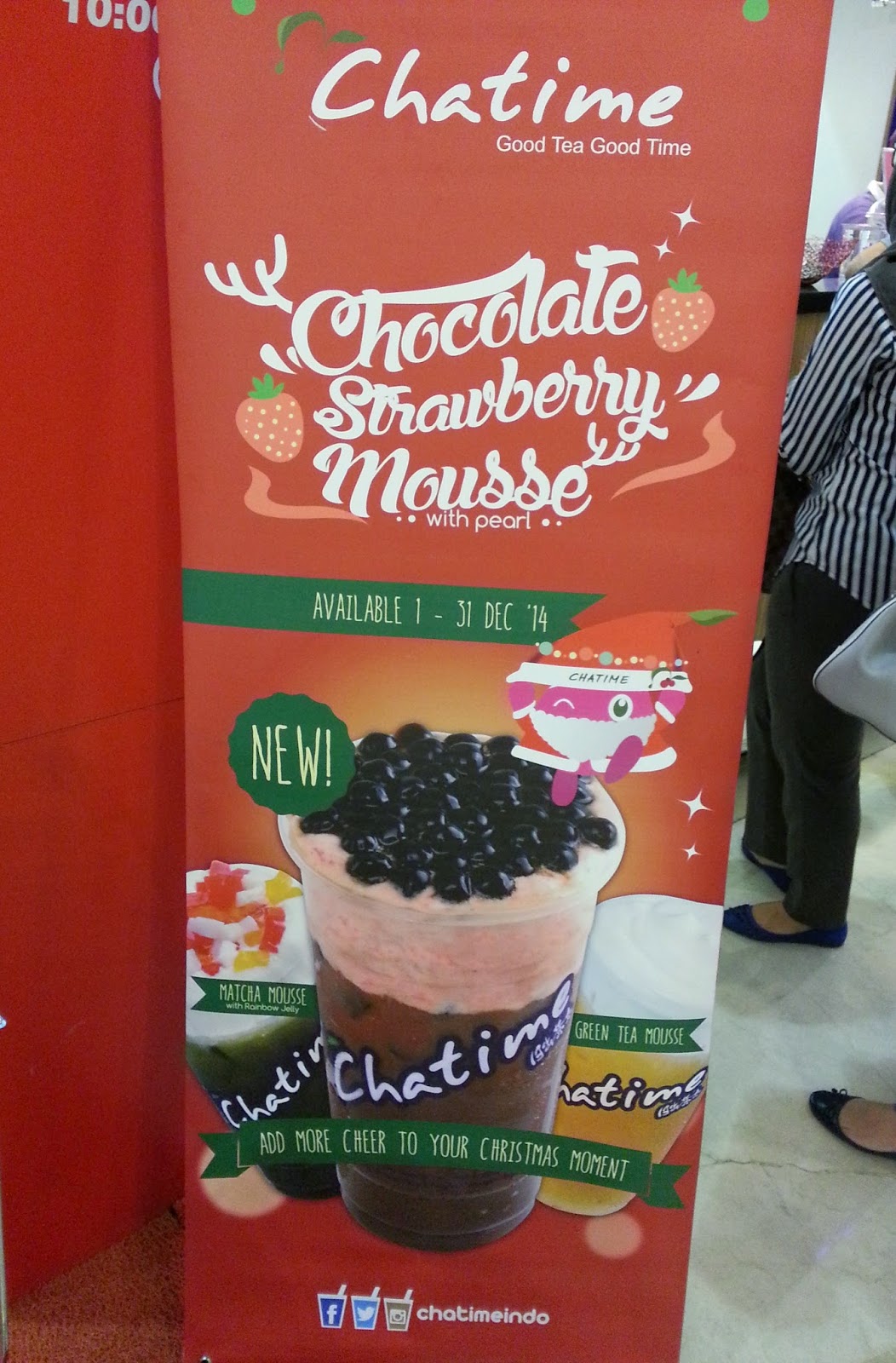 Chatime's Flavour of Christmas: Chocolate Strawberry Mousse - MOCHINESU