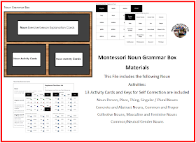 "Making Montessori Ours": Montessori Grammar Box - Noun Printables