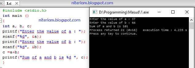 Arithmetic Operator - Basic C Programming Solve ~ A Textile Blog run by ...