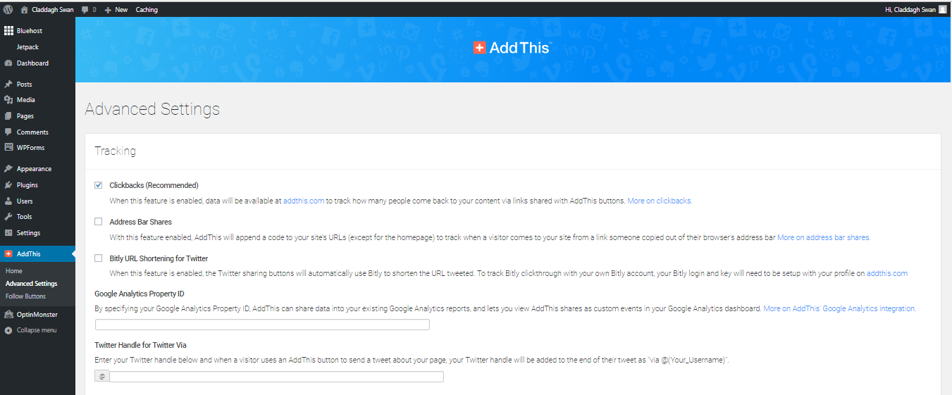 How to change AddThis Follow button settings for a gadget on blog or ...