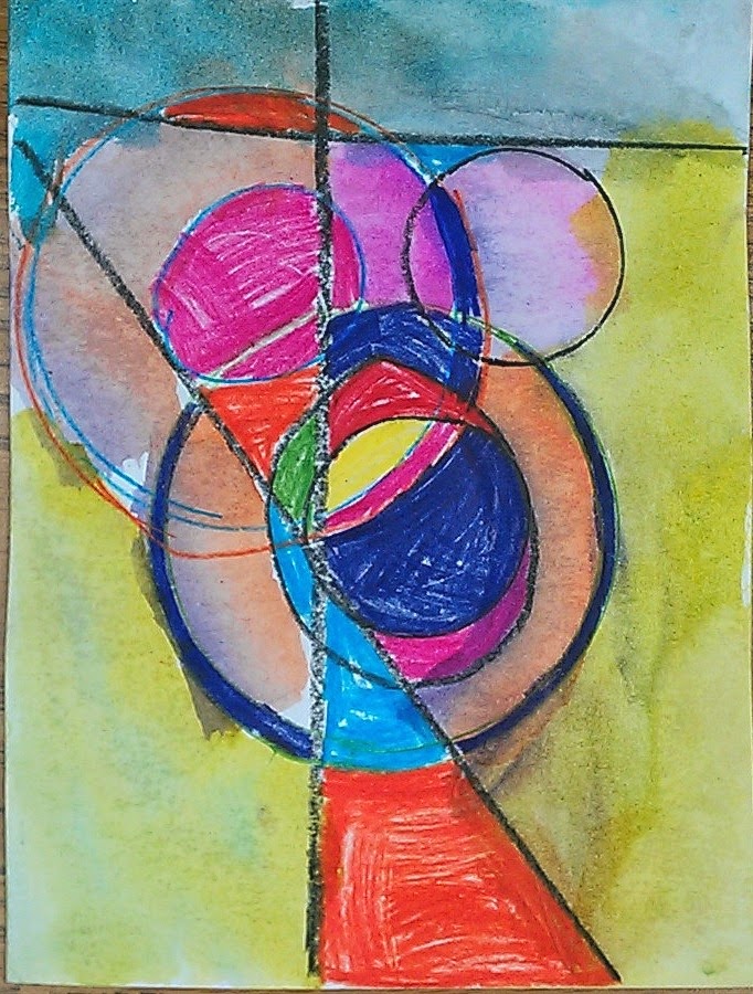 The David Lubin Art Studio: Abstract drawing and watercolor