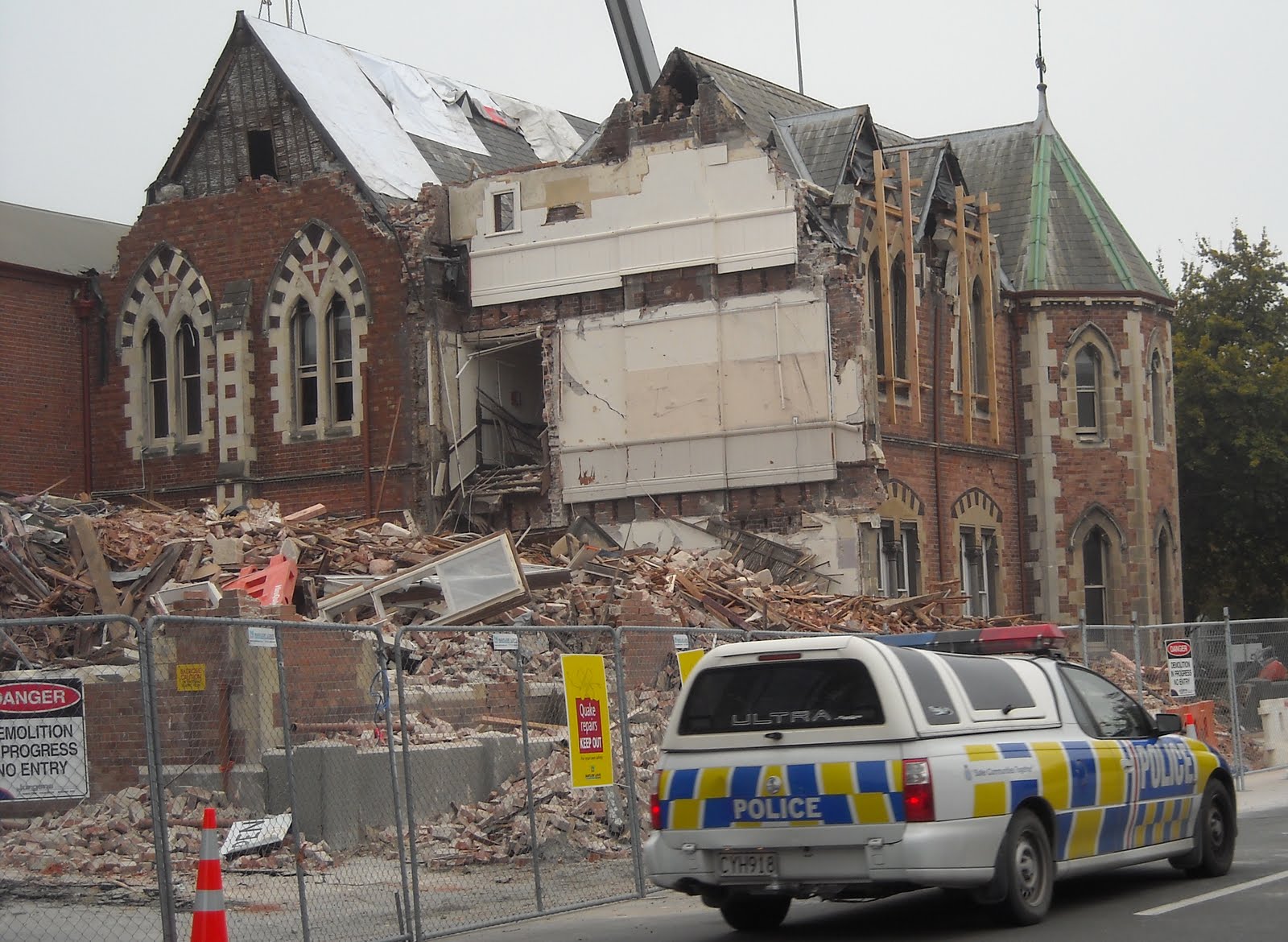 Woza Wanderer: Killer Quake. Cranmer Centre Demolition, Christchurch CBD
