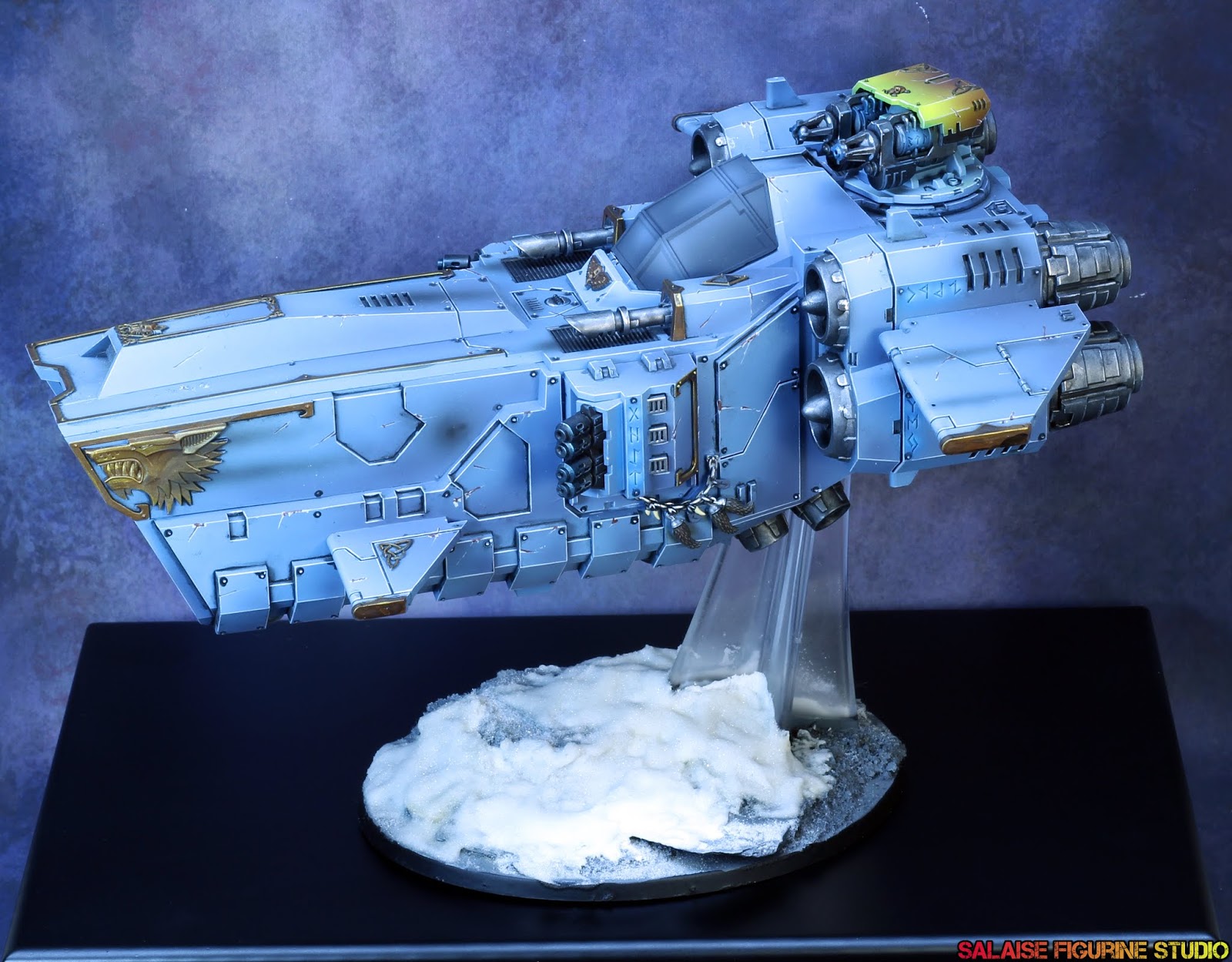 [Painting commission] Stormfang et stromwolf space wolves.