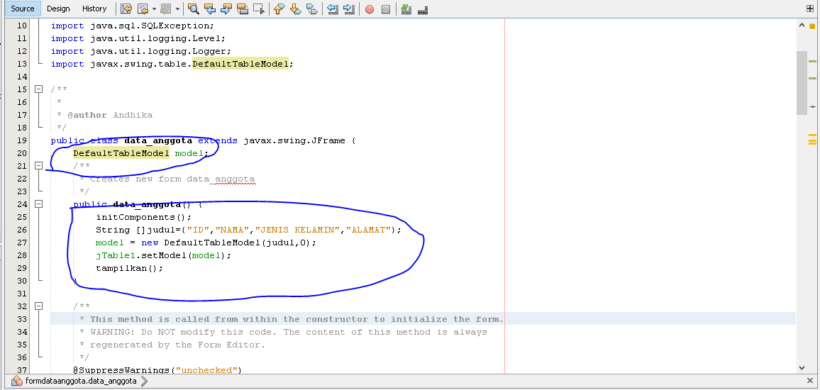 AndhikaC15 Person: Membuat Form Data Anggota Menggunakan NetBeans ...