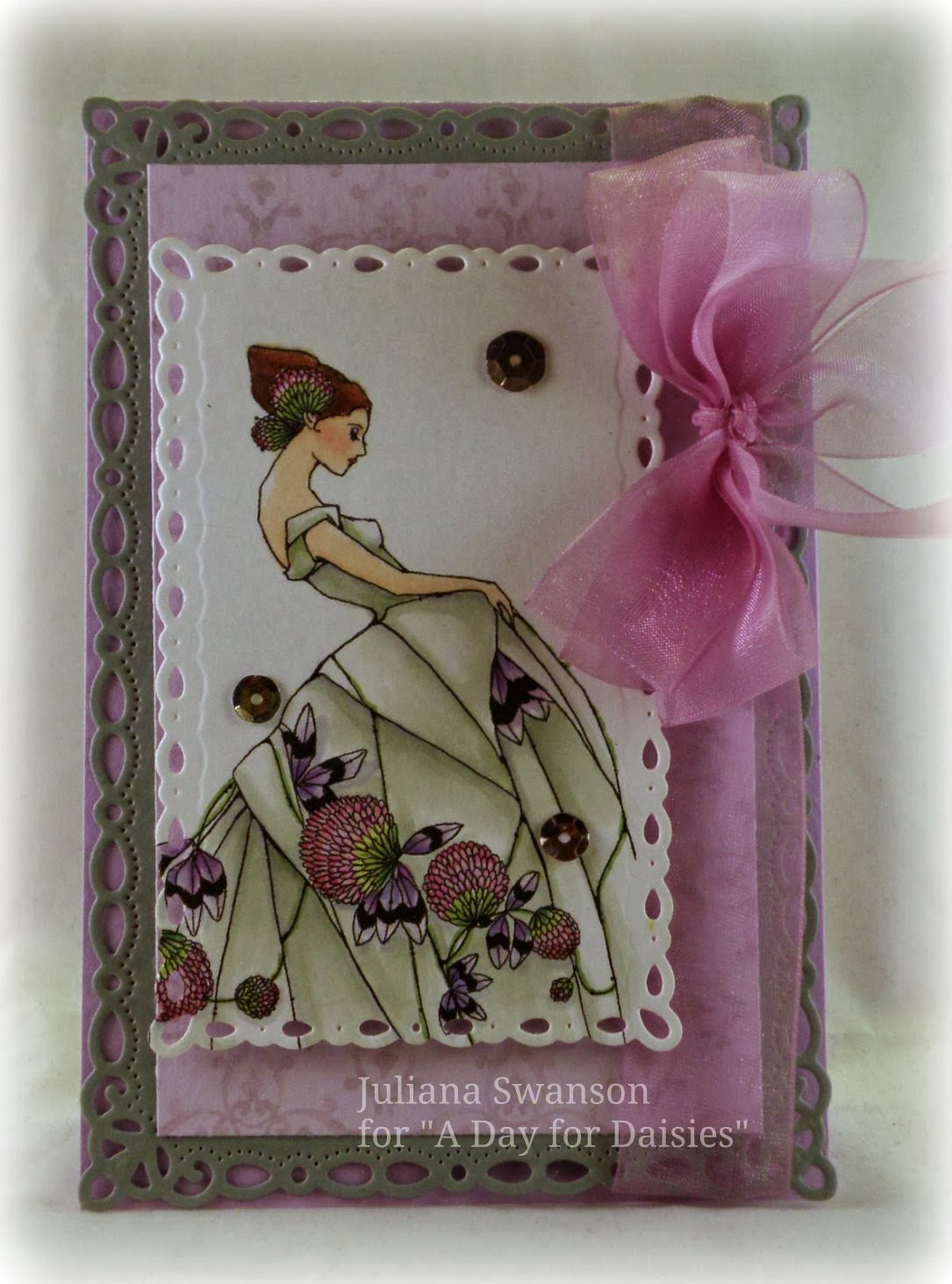 Stampin with Inky Fingers: Clover and Feathers Dress