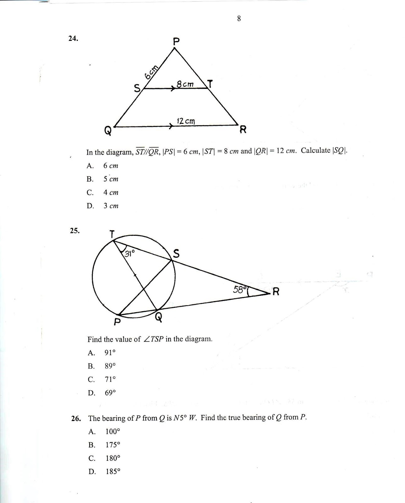 WASSCE MATHS PAST QUESTION STORE - PAQsoft Solutions
