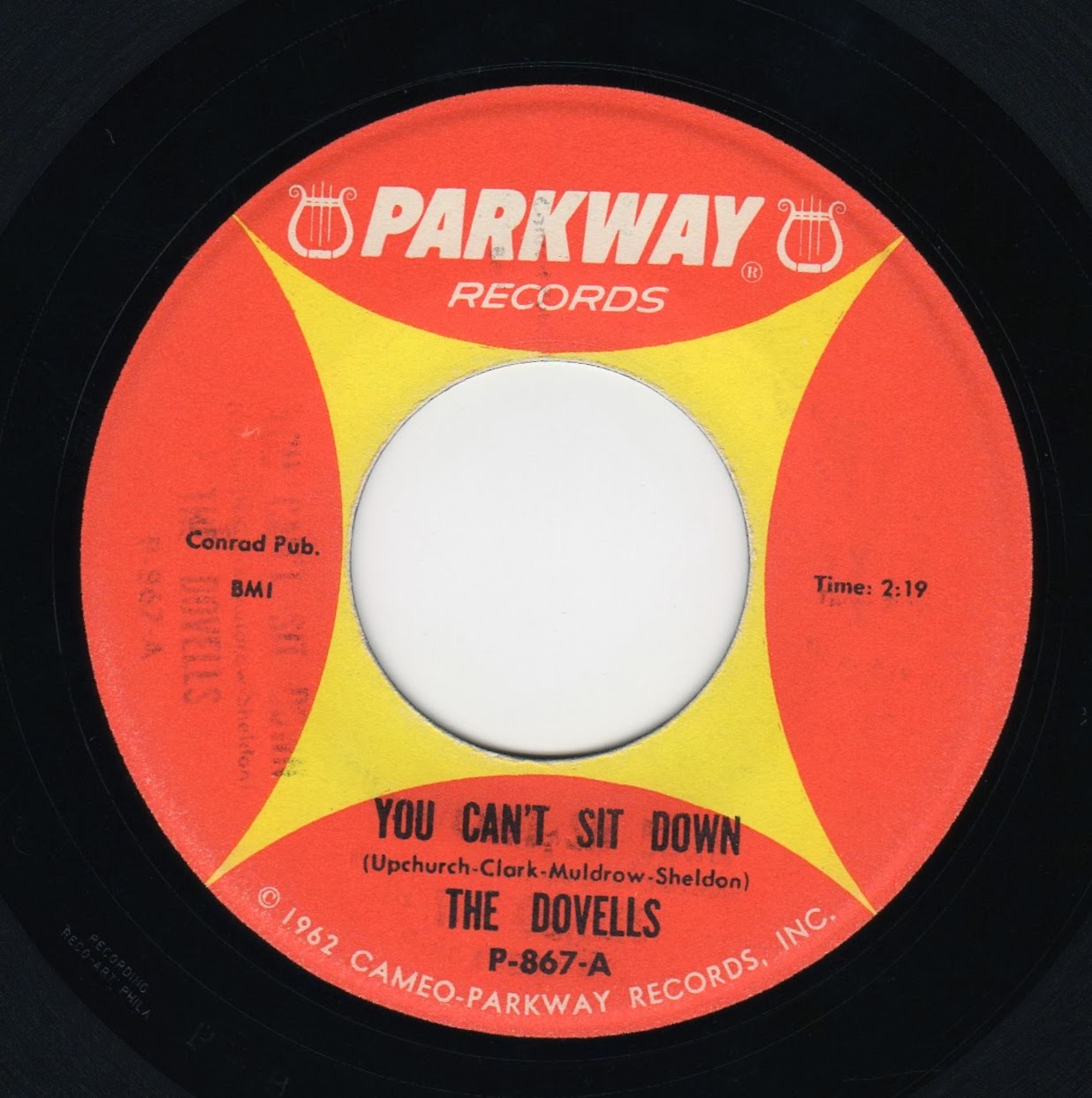 WOLFEES GRAMOPHONE: "YOU CAN´T SIT DOWN" THE DOVELLS PARKWAY 45-867 P ...