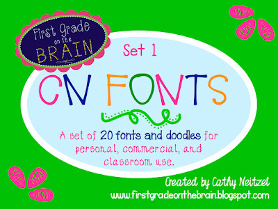 First Grade on the Brain: Fonts, fonts, and more fonts!