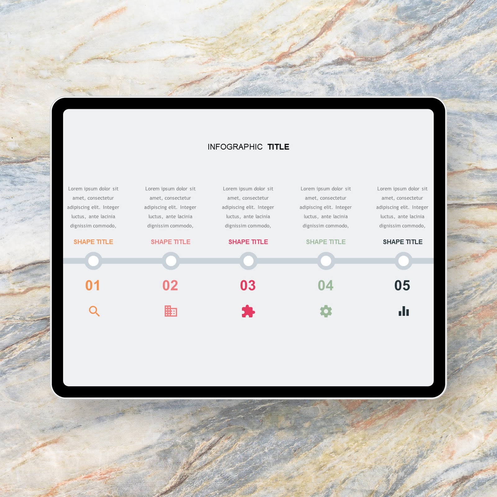 Horizontal Line Point Description PowerPoint Templates - PowerPoint Free