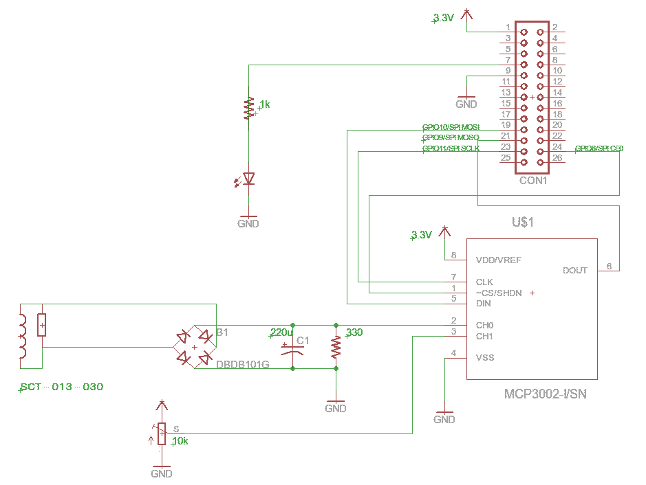 どこまで行けるか。: RaspberryPiで電力ロガー／電流センサー＋MCP3002／実験