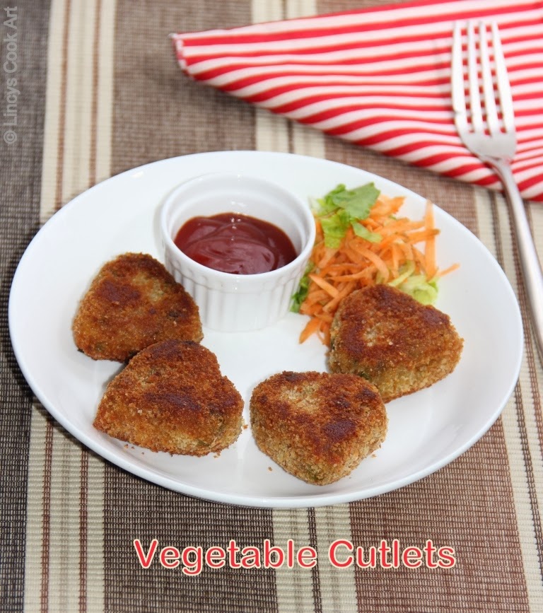 Vegetable Cutlets/ Vegetable Tikki/ Vegetable Patties ~ Lincy's Cook Art