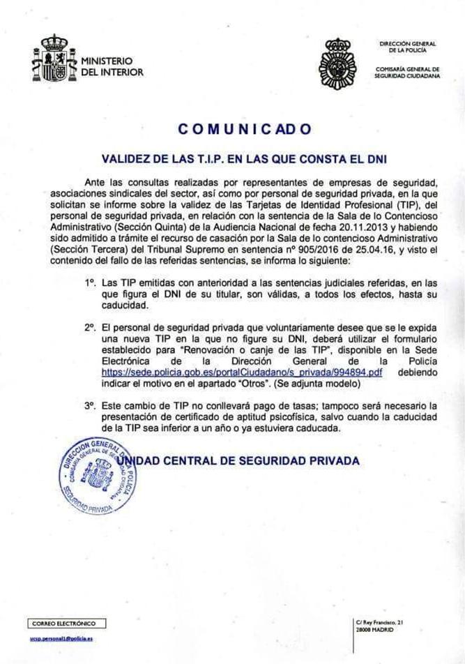 Sindicato profesional de Vigilantes Sevilla: Comunicado de la Unidad ...