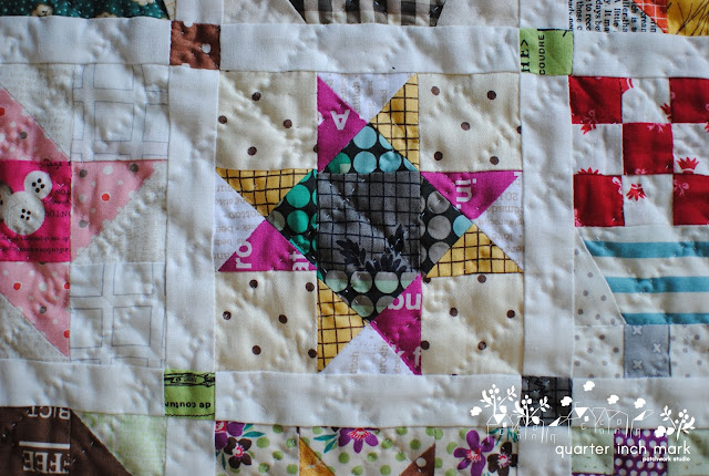 1/4" mark: mini Patchwork Sampler Pattern