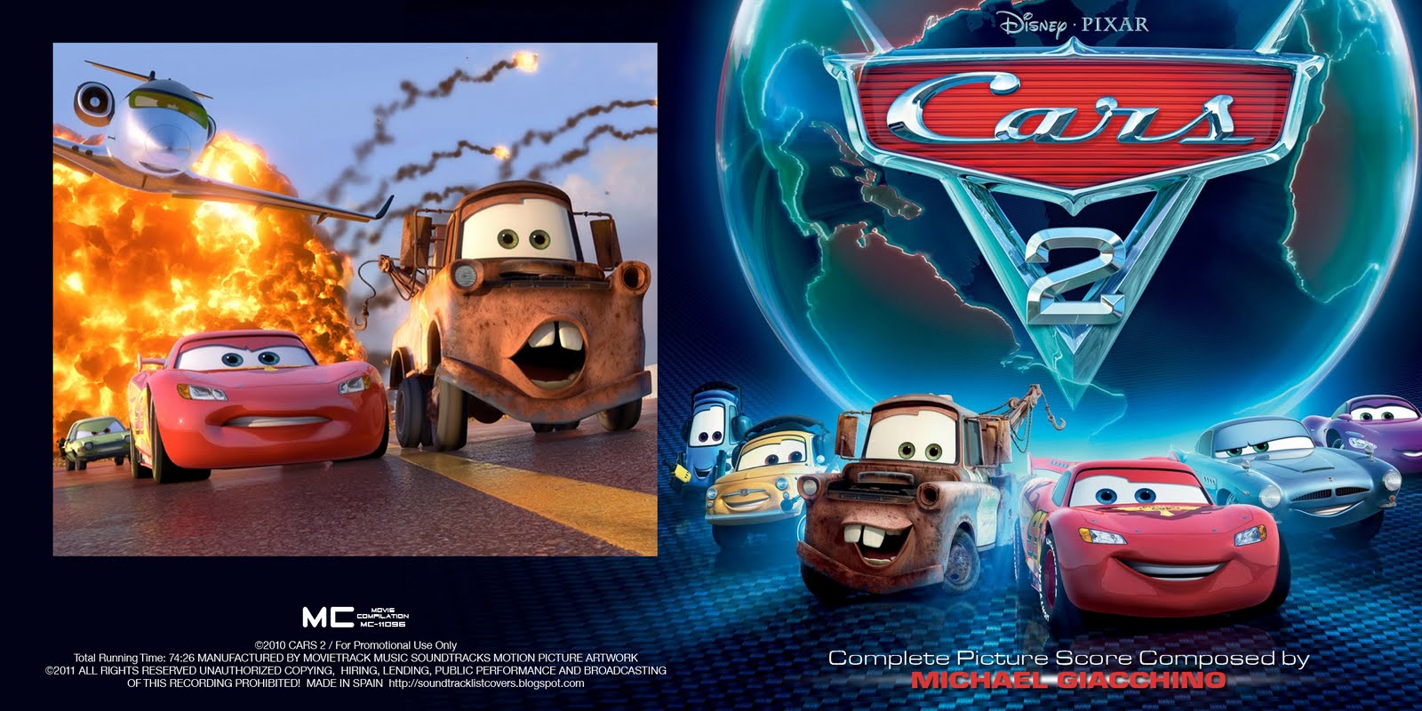 Soundtrack List Covers: Cars 2 Complete (Michael Giacchino)