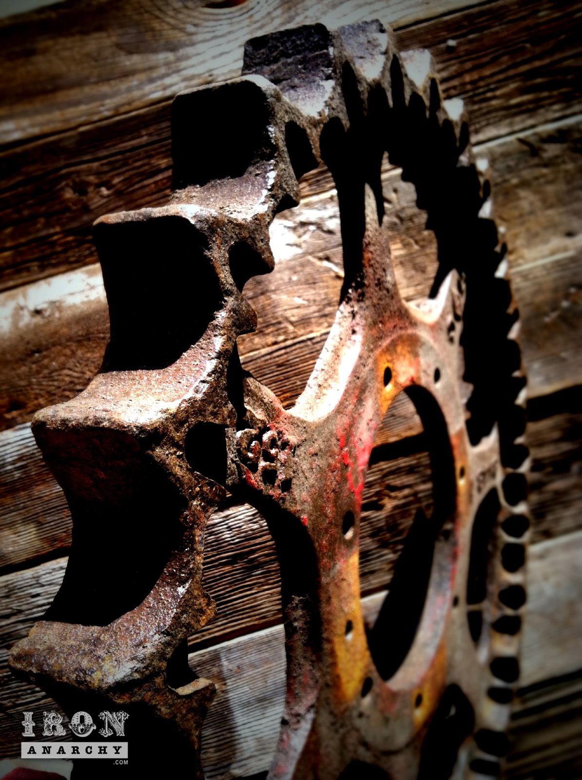 Large Decorative Antique Industrial Cast Iron Gear