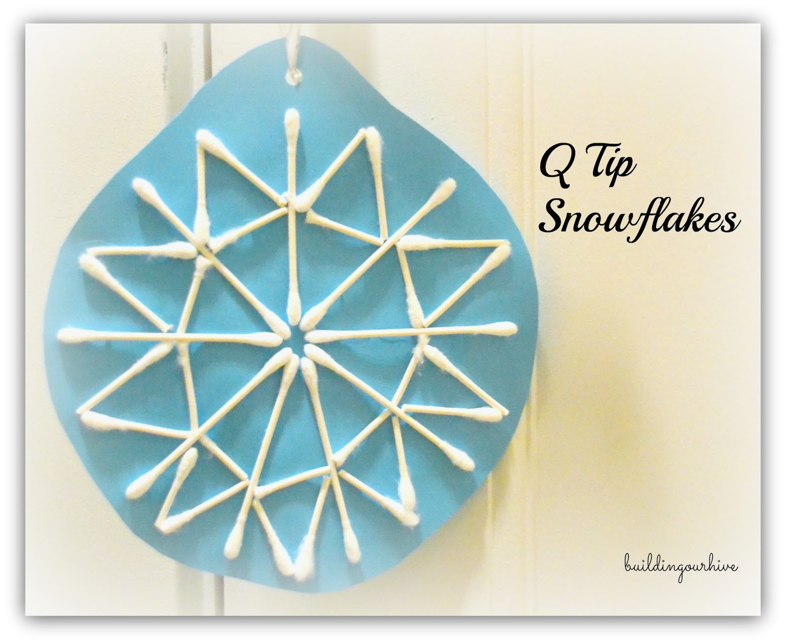 Q Tip Snowflakes