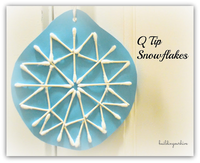 Q Tip Snowflakes