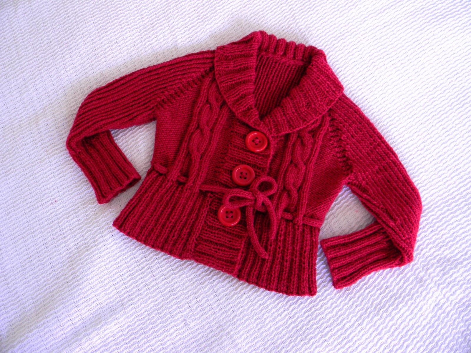 Ferby's Corner Knitting: Red Berry Cardigan