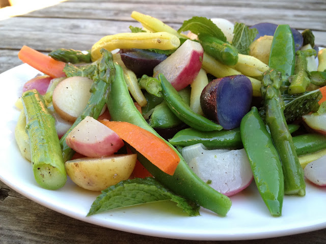 Tate's Kitchen: blanched summer vegetable medley