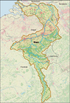 De Maas - Kaart: De Maas Rivier - Kaart